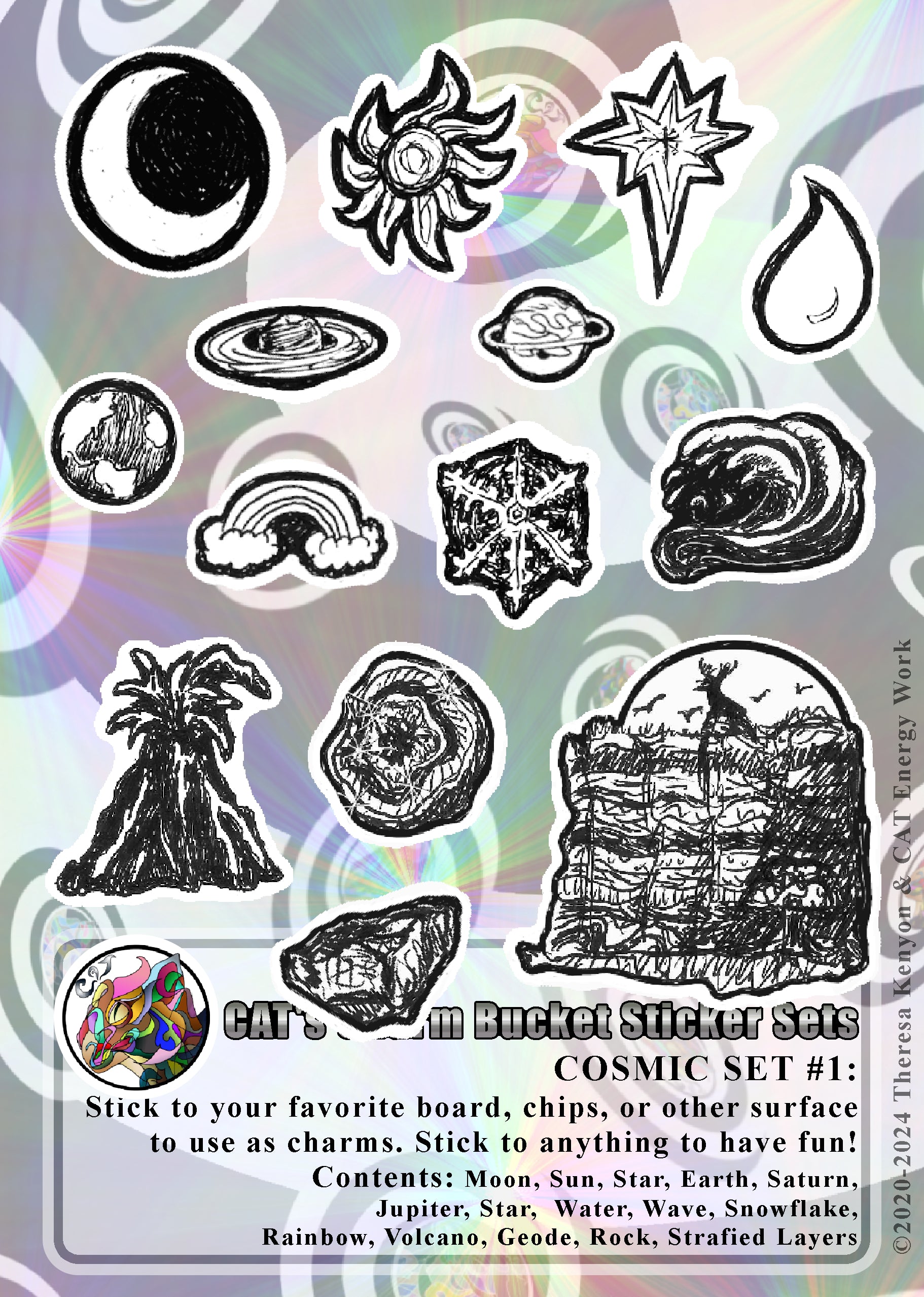 Charm Stickers – CAT Artistry & Alchemy